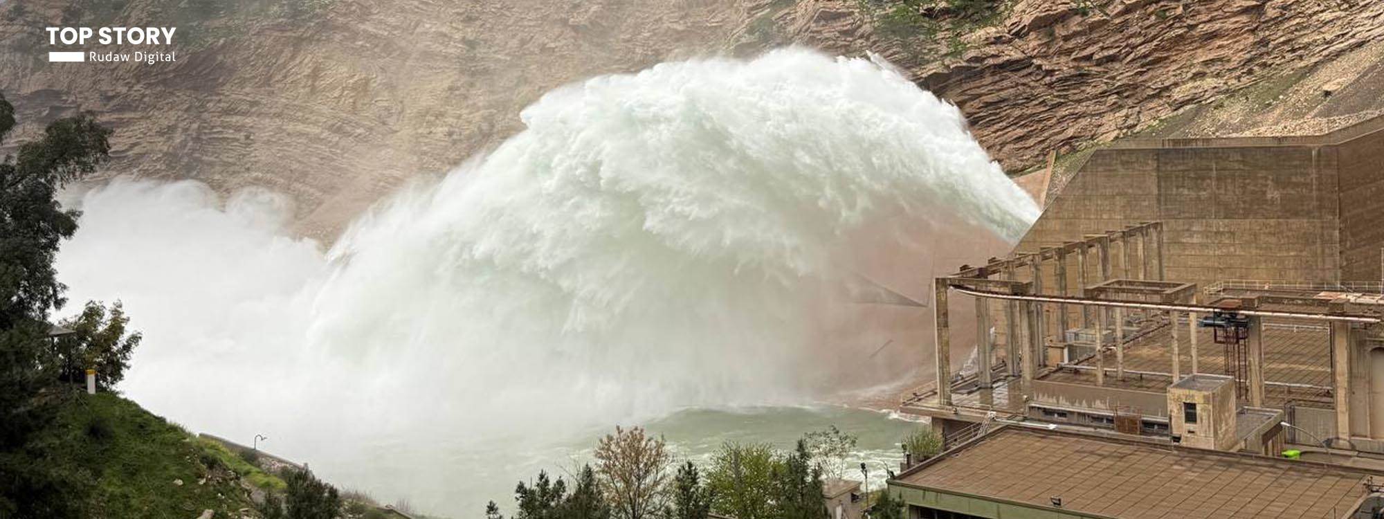 Darbandikhan dam overflows as heavy rains boost water levels across ...